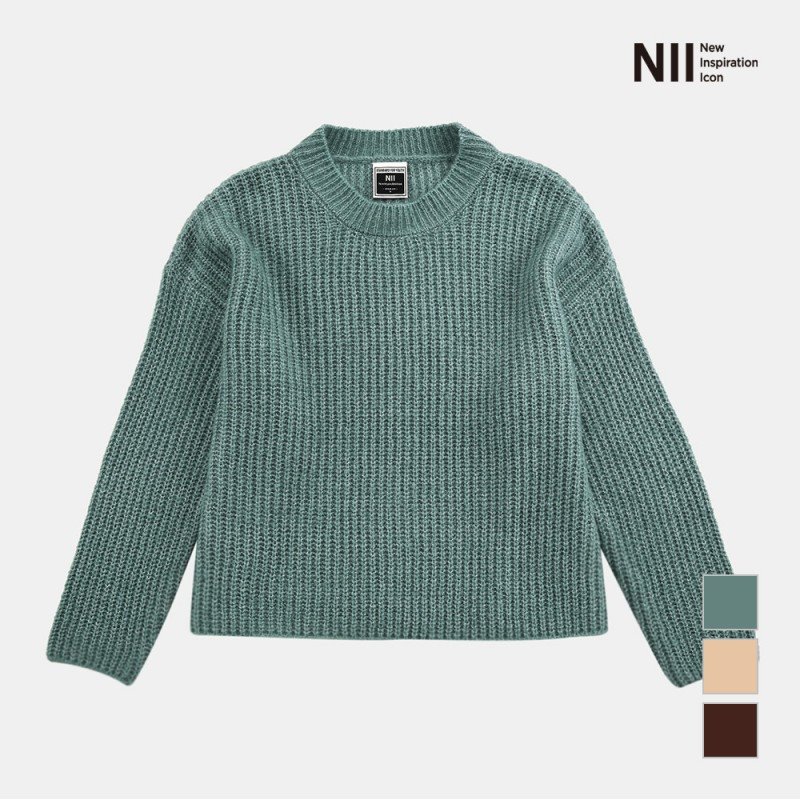 [NII] 여성 솔리드 오버핏스웨터_NNYBRWW9531 - NII ONLINE STORE