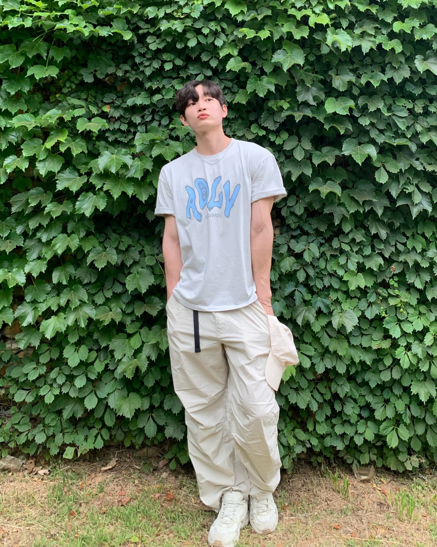 ADLV CREW 2146(VINTAGE FLOW FONT PIGMENT SHORT SLEEVE T-SHIRT) - 아크메드라비