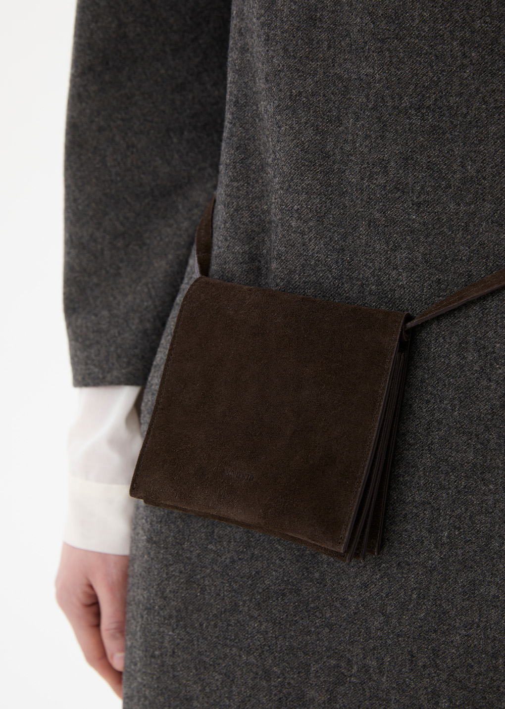 mini pocket bag, dark brown - 아모멘토