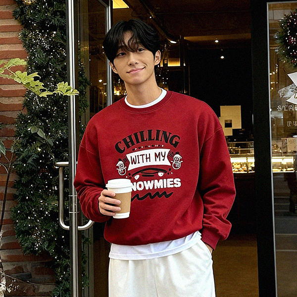 데일리 스노우 기모 맨투맨 +3 color