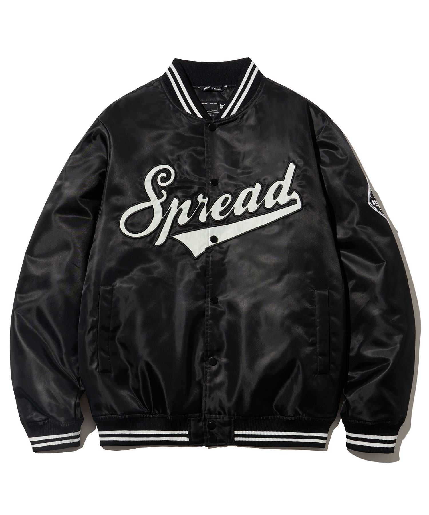 BASEBALL PADDING JACKET - BLACK - Brownbreath Online Store