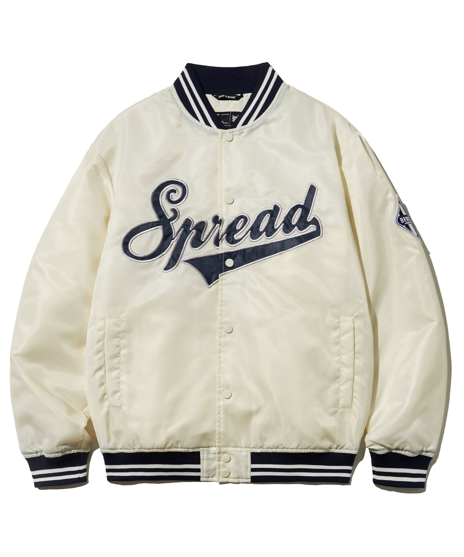 BASEBALL PADDING JACKET - IVORY - Brownbreath Online Store