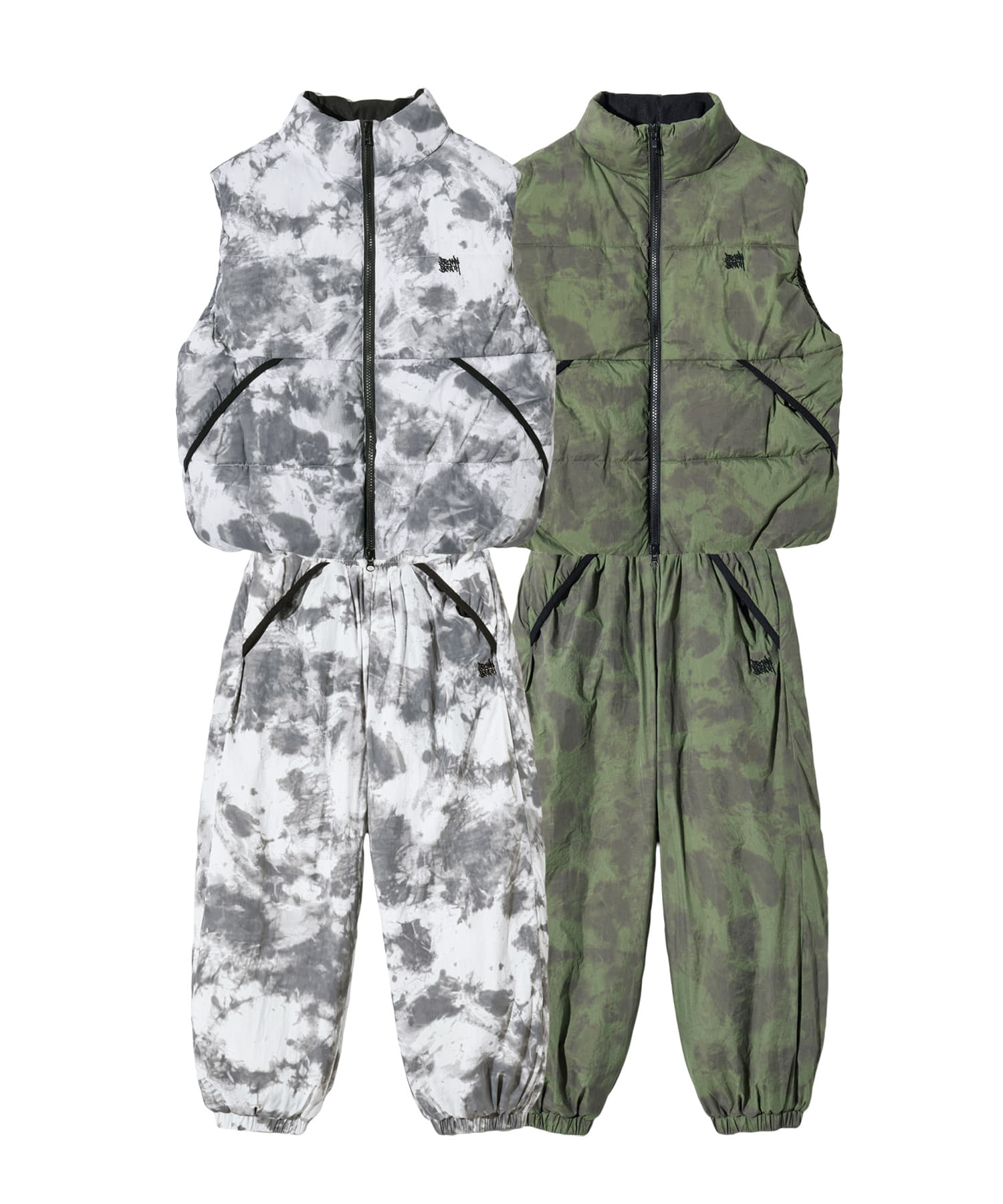 KIDS TIE DYE PADDING VEST SETUP_2COLOR - Brownbreath Online Store