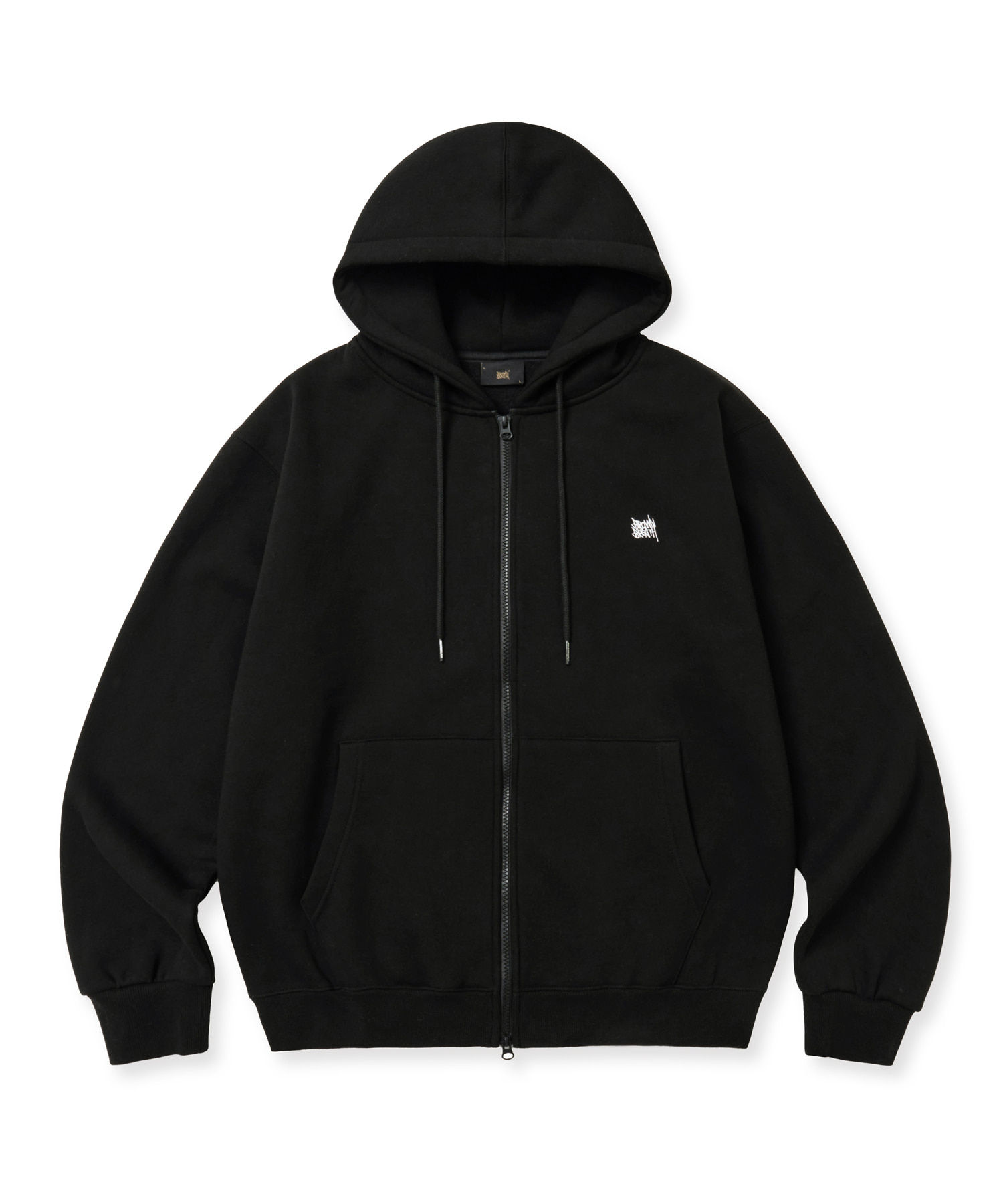 [25WINTER] TAG HOOD ZIP UP - BLACK - Brownbreath Online Store