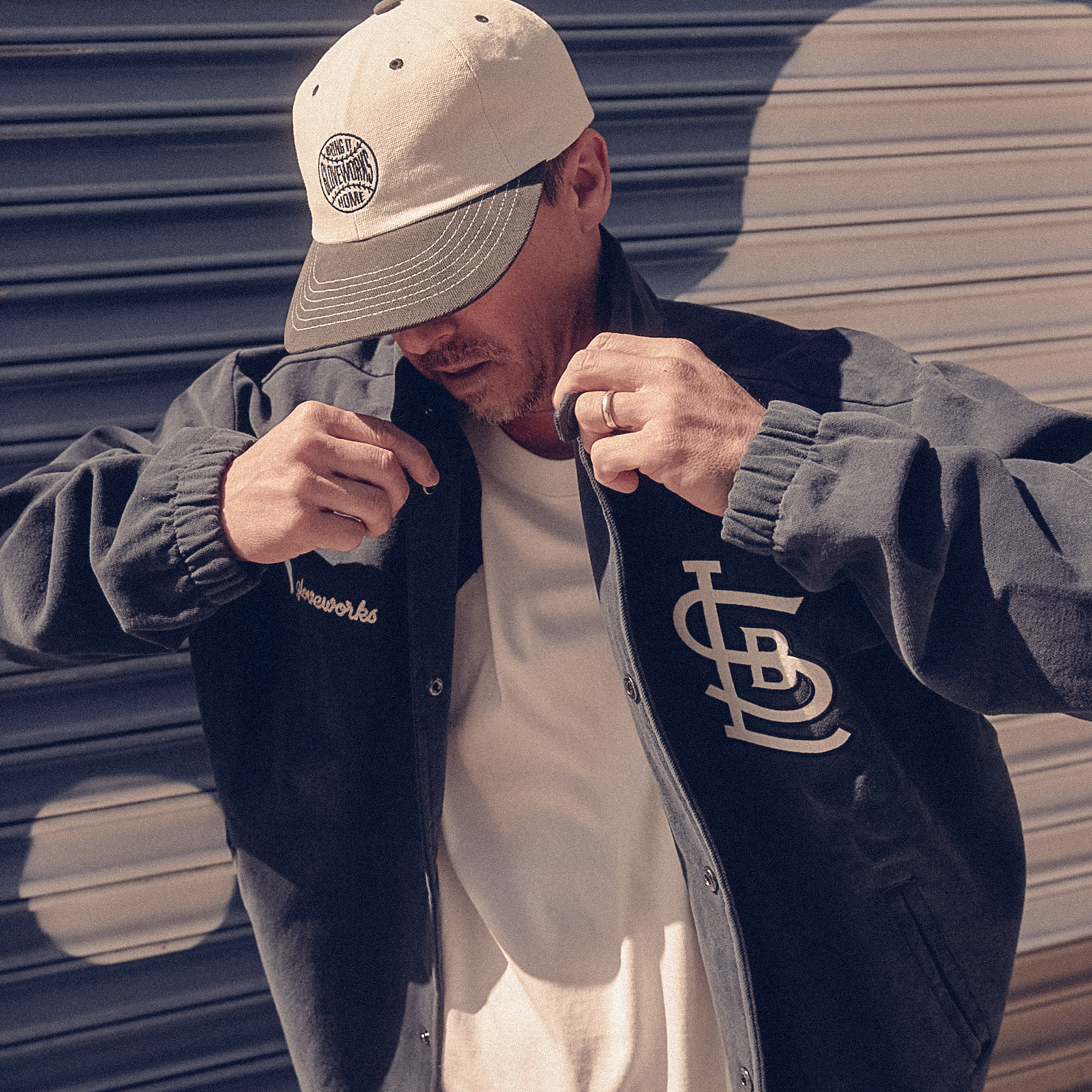 SLB crew jacket (NAVY) - Gloveworks