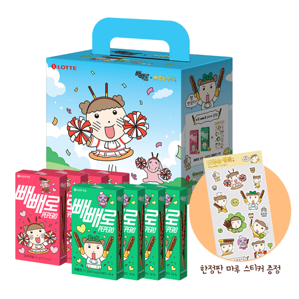 마루는강쥐X빼빼로 혼합 8입 364g - 롯데웰푸드 스위트몰