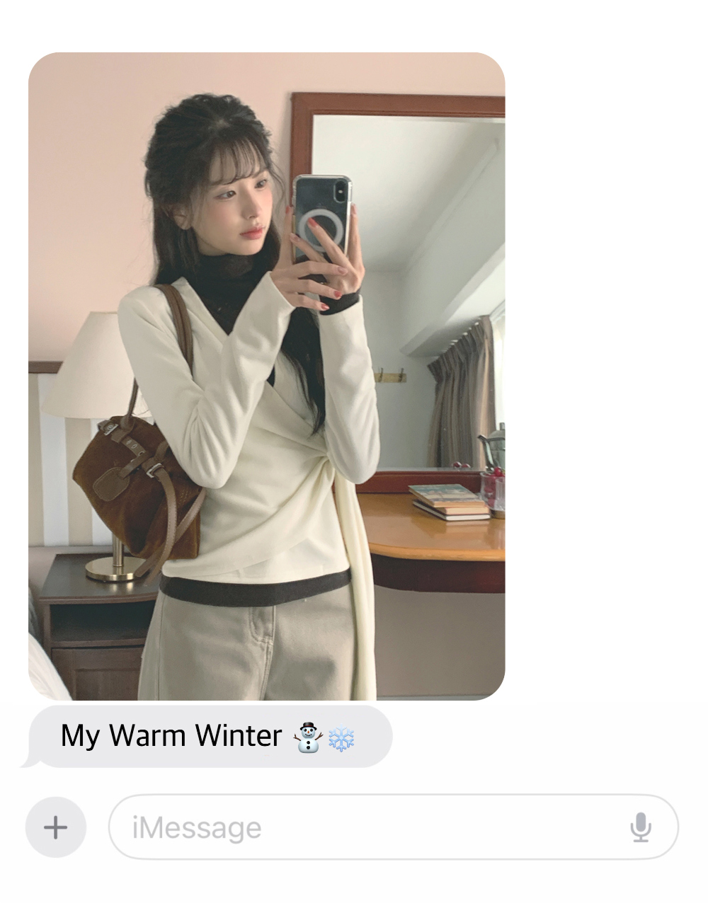 [베이지 오늘출발🚚] [#.무채색룩] [#.출근룩] [New Arrival] 로위 랩 니트 - 모노데일리