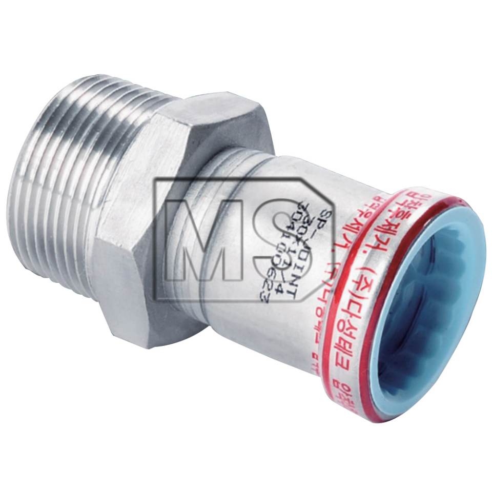 SR SP조인트 스텐 압착 몰코 이중링 숫아답터소켓(STS K-TYPE)