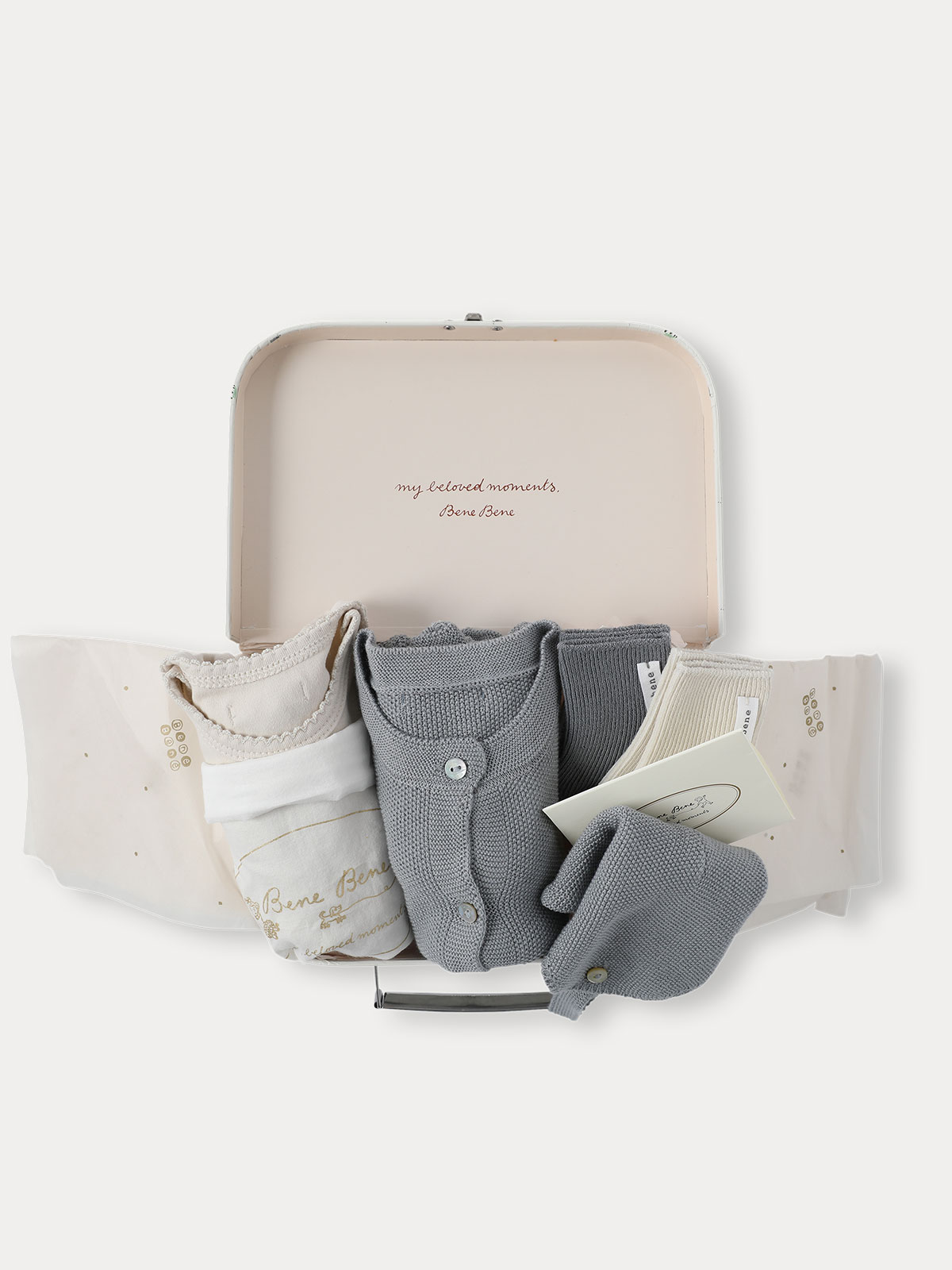 Newborn Neat Waffle Suitcase, Grayish Blue | 베네베네