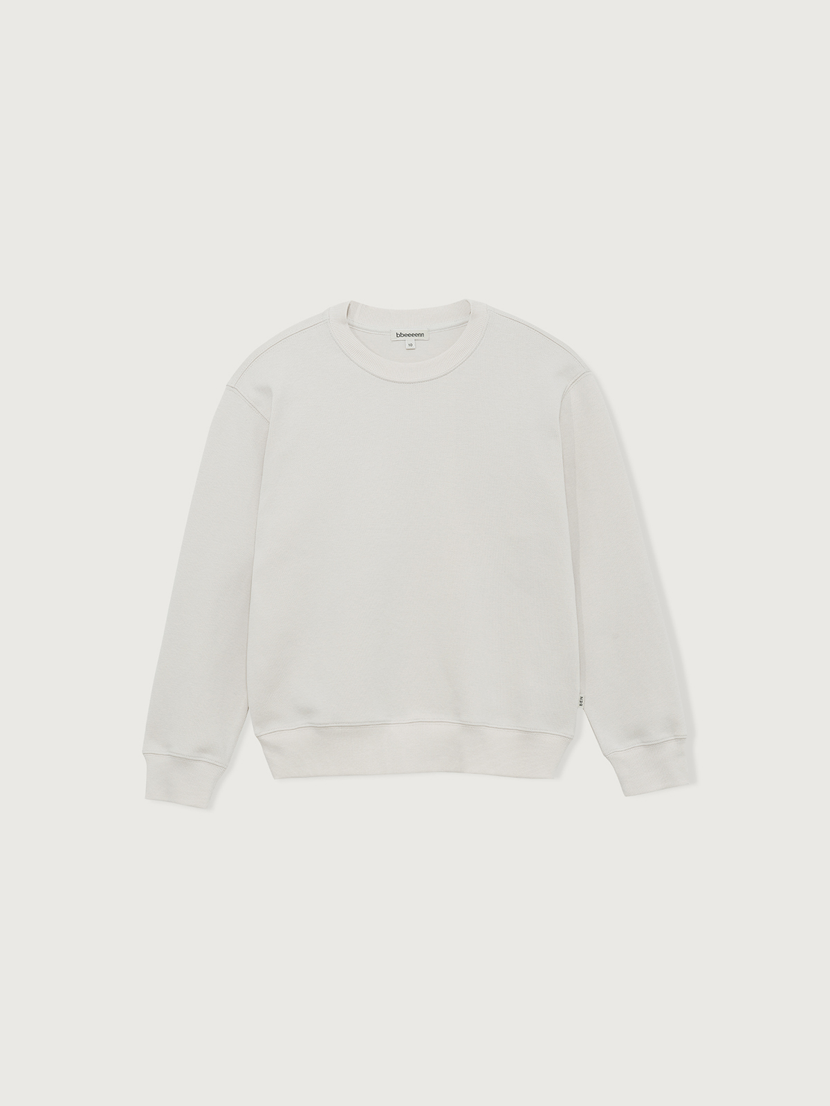 BEN) Vertical Pique Sweatshirt, Ecru - 베네베네