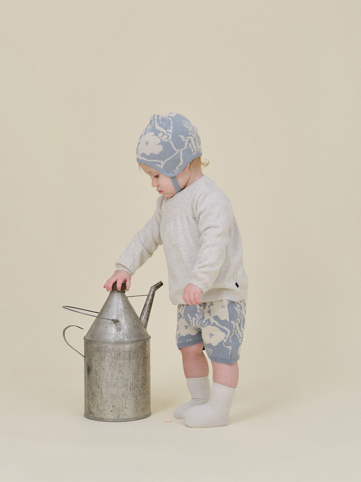 BABY) Ria Knit shorts, Grayish Blue - 베네베네