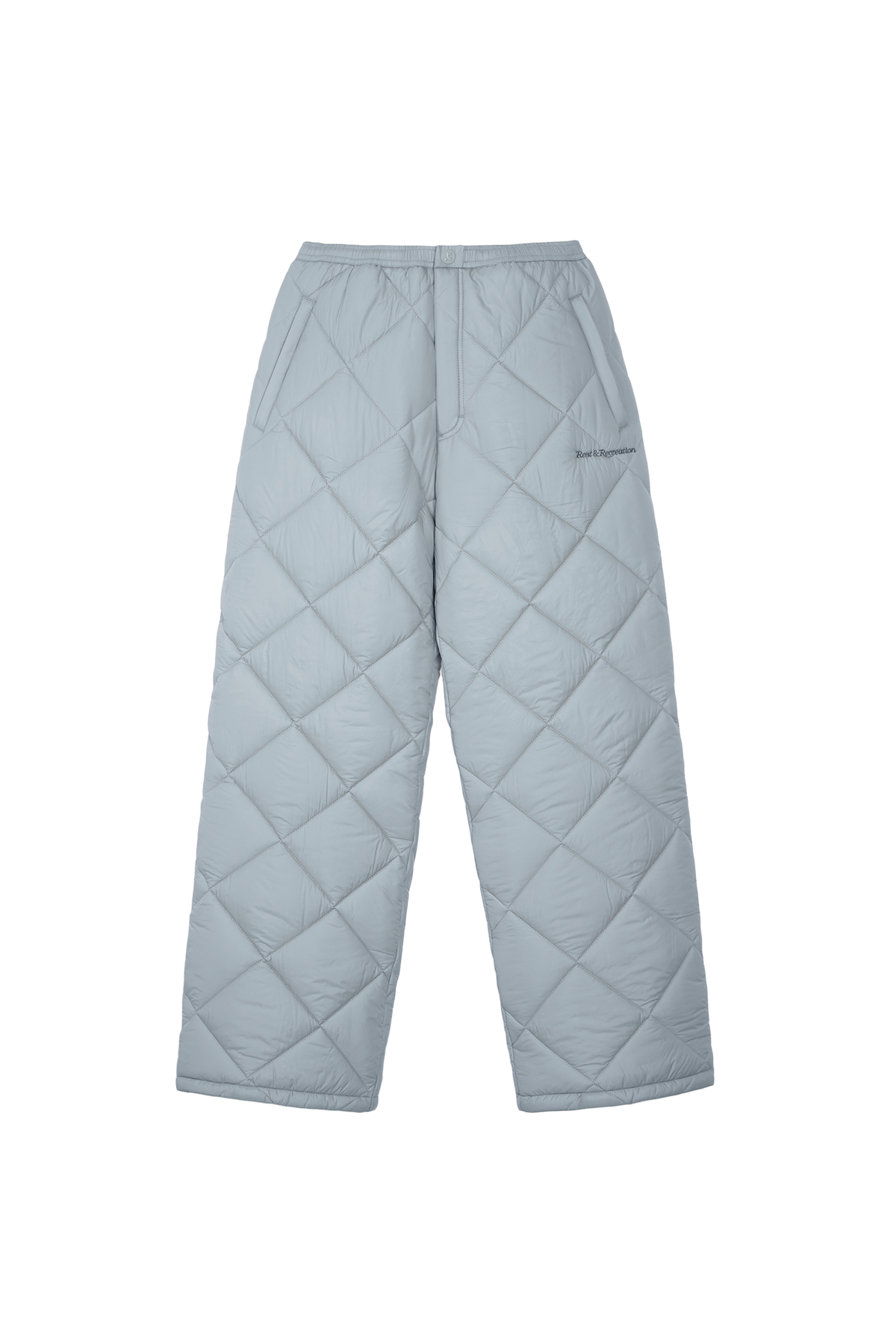QUILTED PADDING PANTS - GREY - rest and recreation