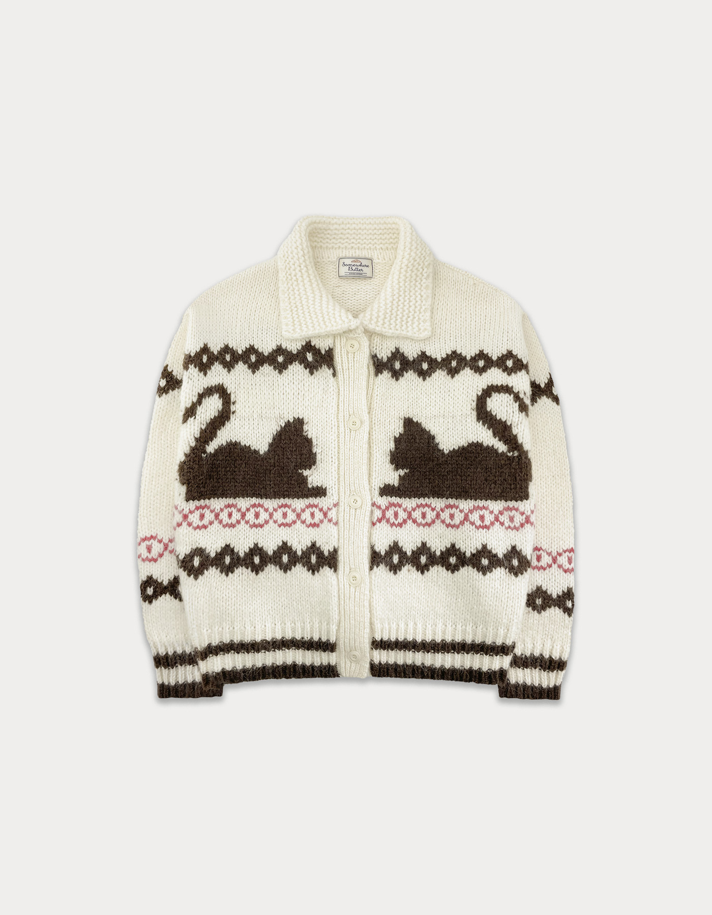 6th / Cat Vintage Alpaca Sweater - Ivory - SOMEWHERE BUTTER.