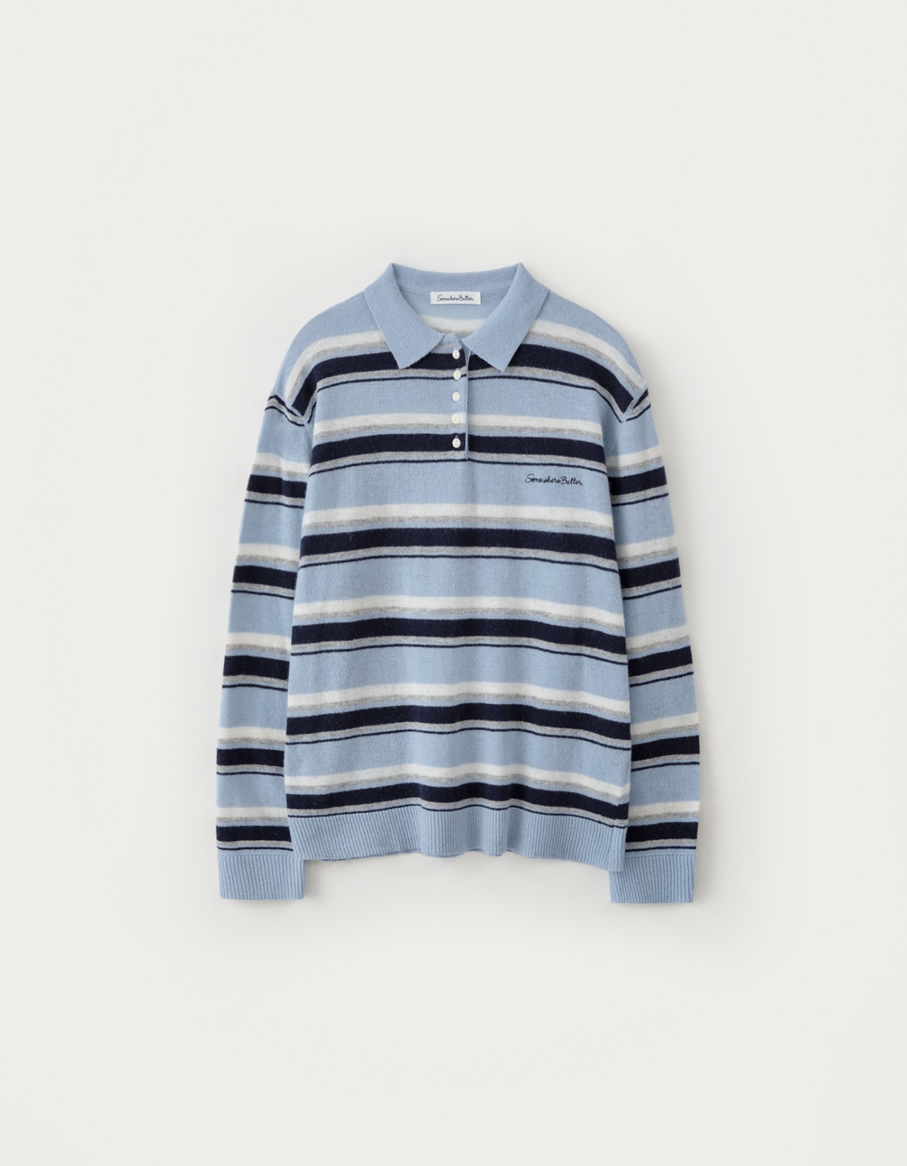 Cope Stripe Knit - Light Blue - SOMEWHERE BUTTER.