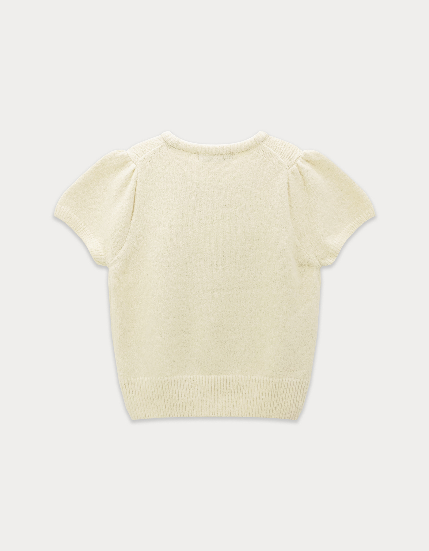Emma Half Puff Knit - Cream - SOMEWHERE BUTTER.