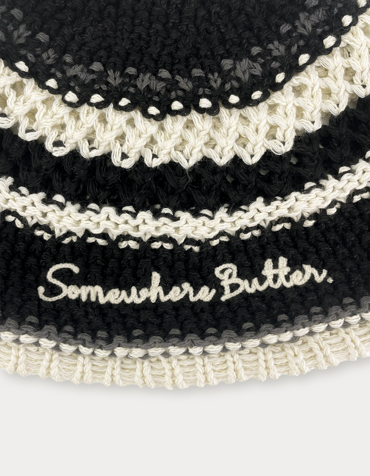 Juicy Knit Bucket Hat - Black - SOMEWHERE BUTTER.