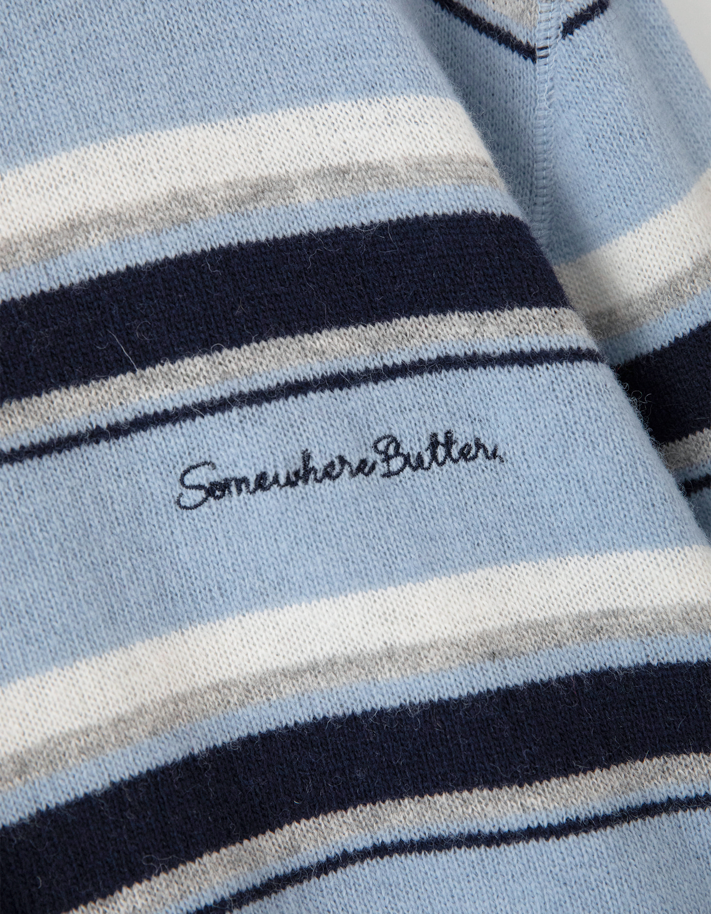 Cope Stripe Knit - Light Blue - SOMEWHERE BUTTER.