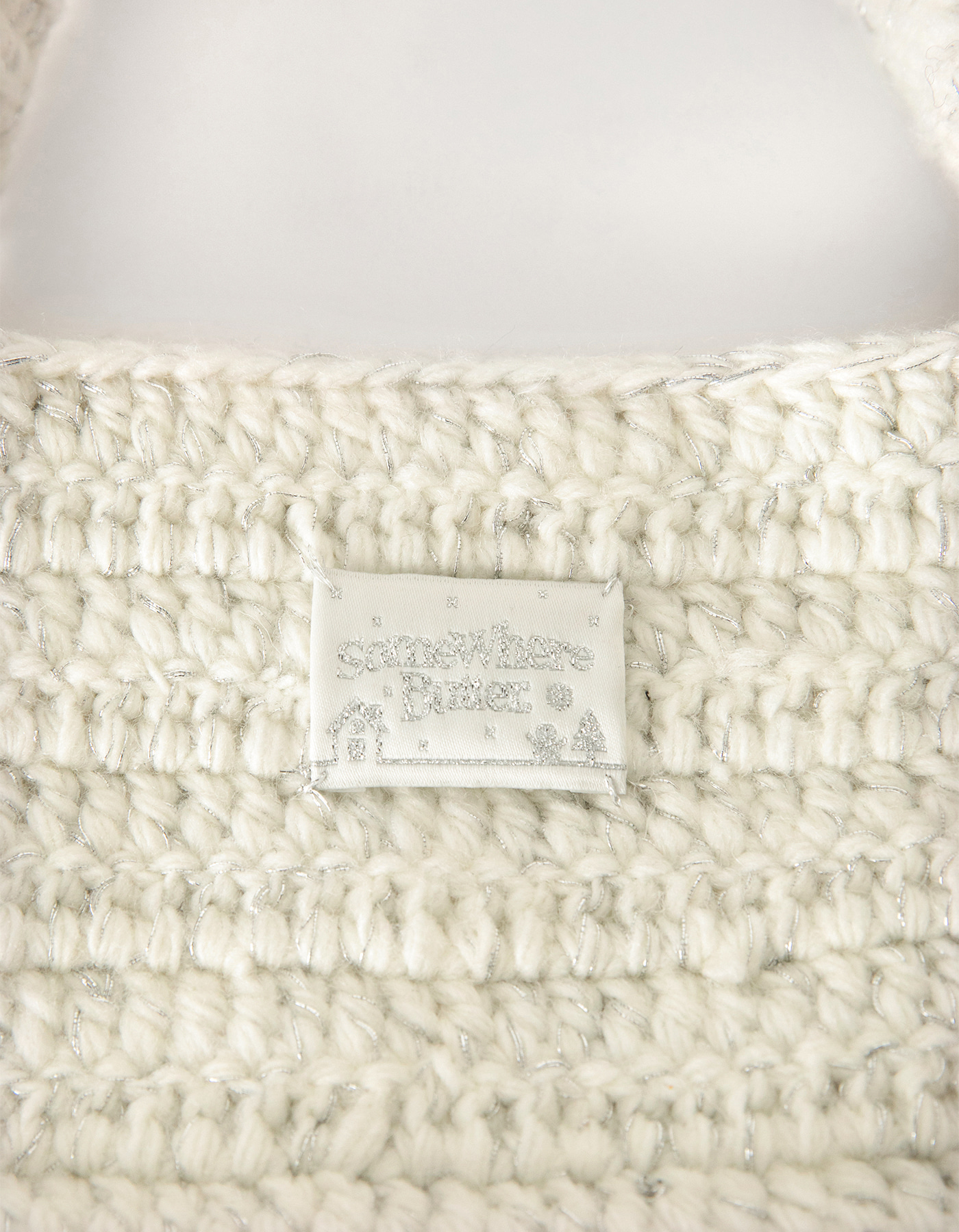 Elly Handmade Knit Bag - Ivory - SOMEWHERE BUTTER.