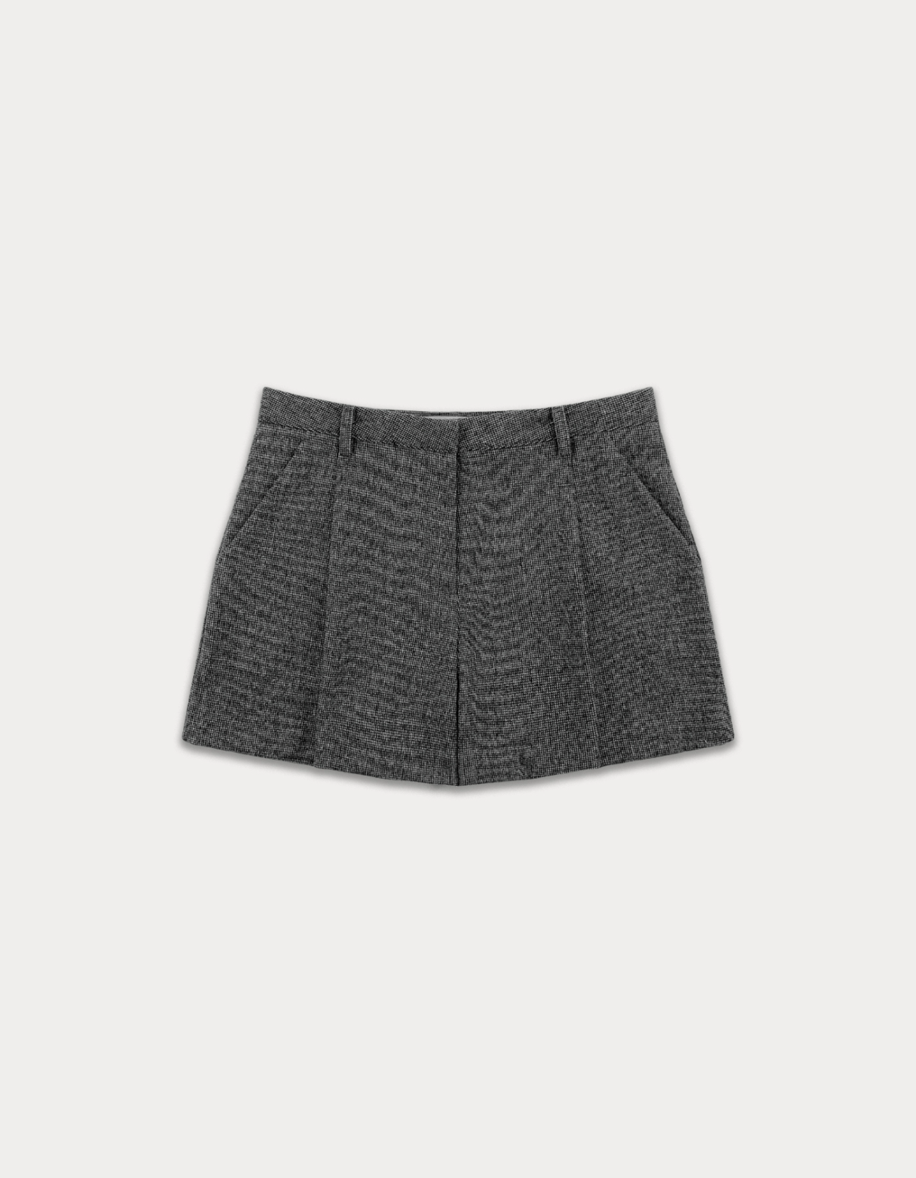 Louin Wool Short Pants - Grey - SOMEWHERE BUTTER.