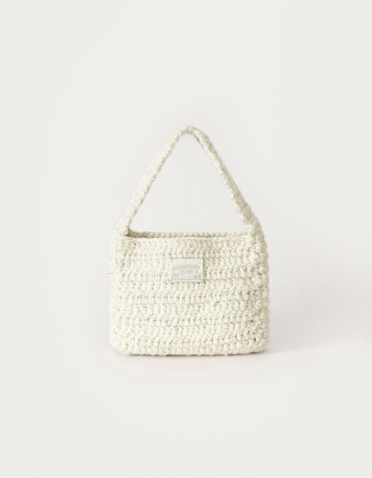 Elly Handmade Knit Bag - Ivory - SOMEWHERE BUTTER.