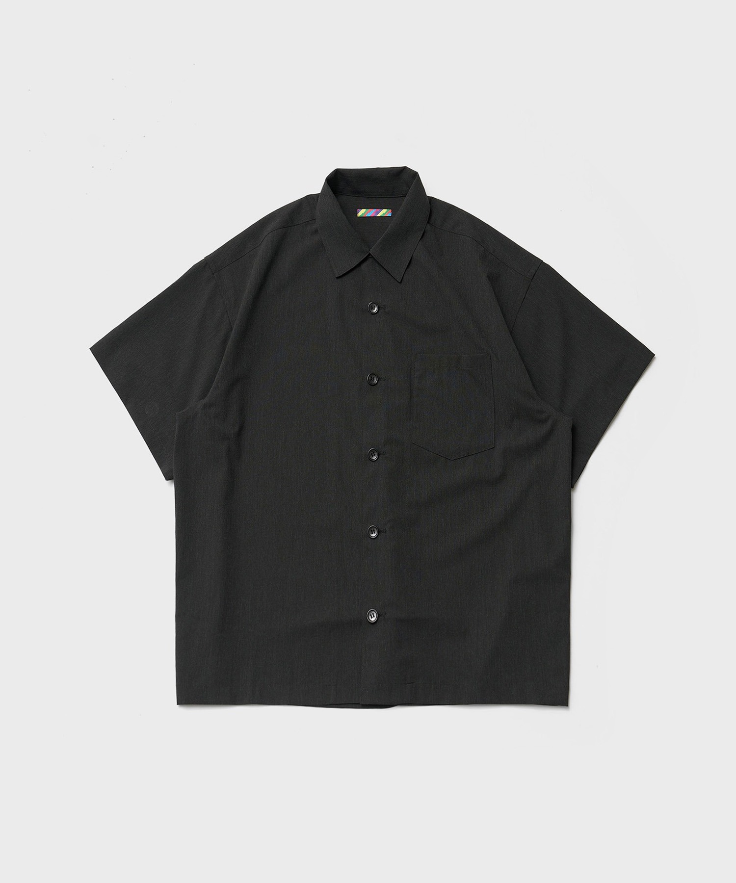 Open Collar Box Shirts (Black)