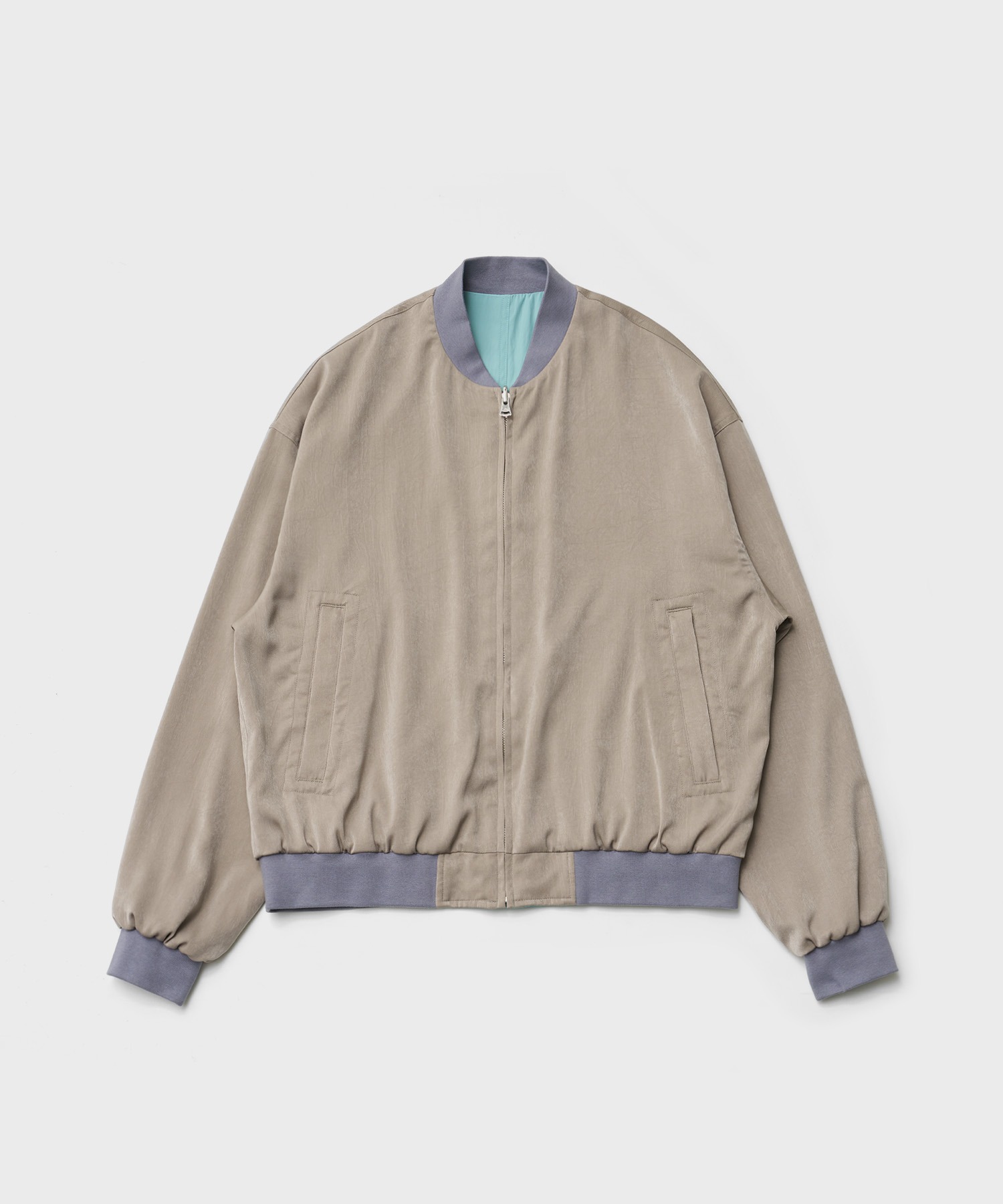 Reversible Two Color Jacket (Gray/Mint)