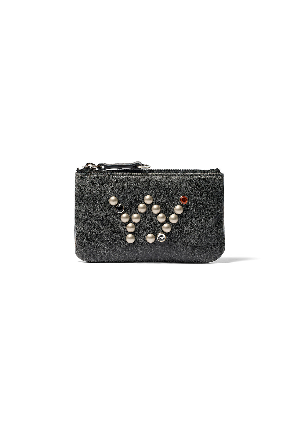 YY STUD CHAIN WALLET, BLACK