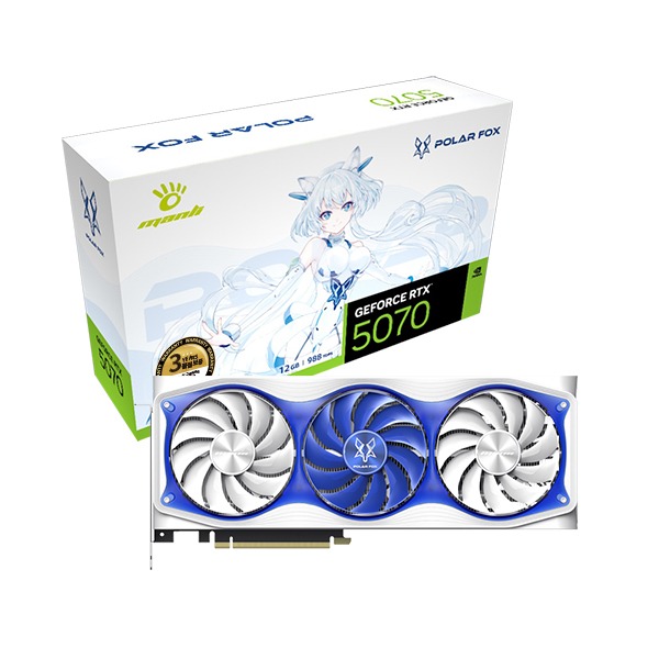 MANLI 지포스 RTX 5070 Polar Fox D7 OC 12GB 인텍앤컴퍼니 - 믿음,신뢰,정성,고객만족을선두하는 IT기업